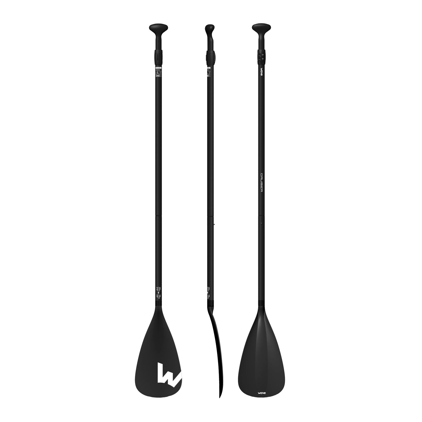 Aluminium Paddle for Cruiser SUP | Black | Wave SUPS UK