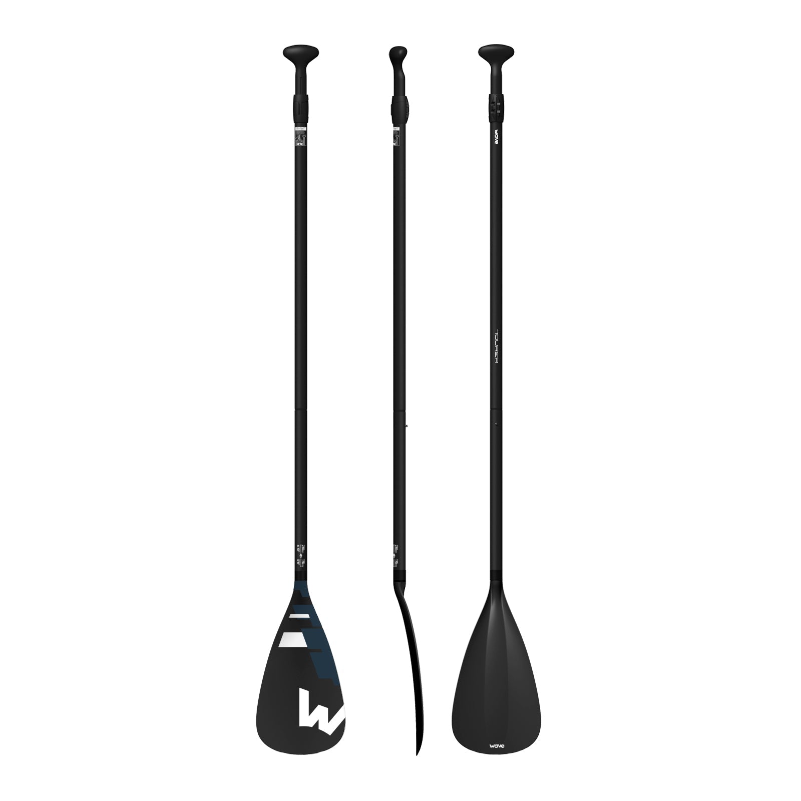 Aluminium Paddle for Tourer SUP | Black | Wave SUPS UK